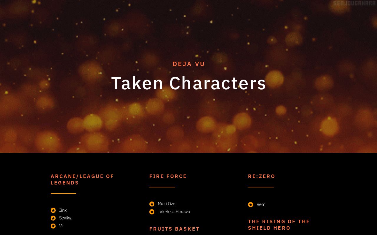 DEJA VU TAKEN MUSES.